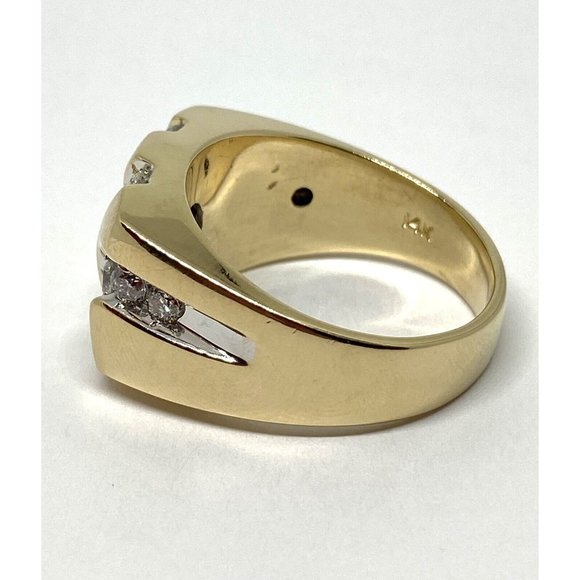 Unbranded | Accessories | 4k Yellow Gold Mens Diamond Cluster Ring 138 ...